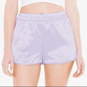 American Apparel | Shorts | New Aa Metallic High Waist Running Short ...